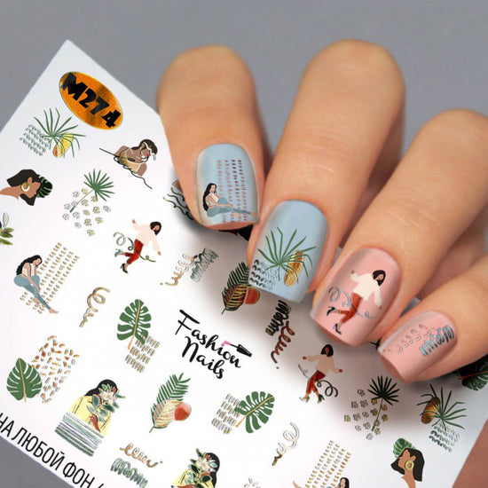 Women Silhouette Figure with Abstract Art – EZ Nails